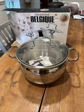 BELGIQUE Tools Trade Classique Soup Pot Glass Lid